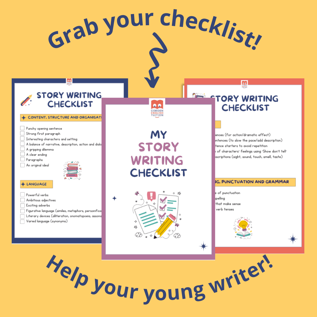 Story Writing Checklist V1 - Coriden English Tuition | Creative Writing ...